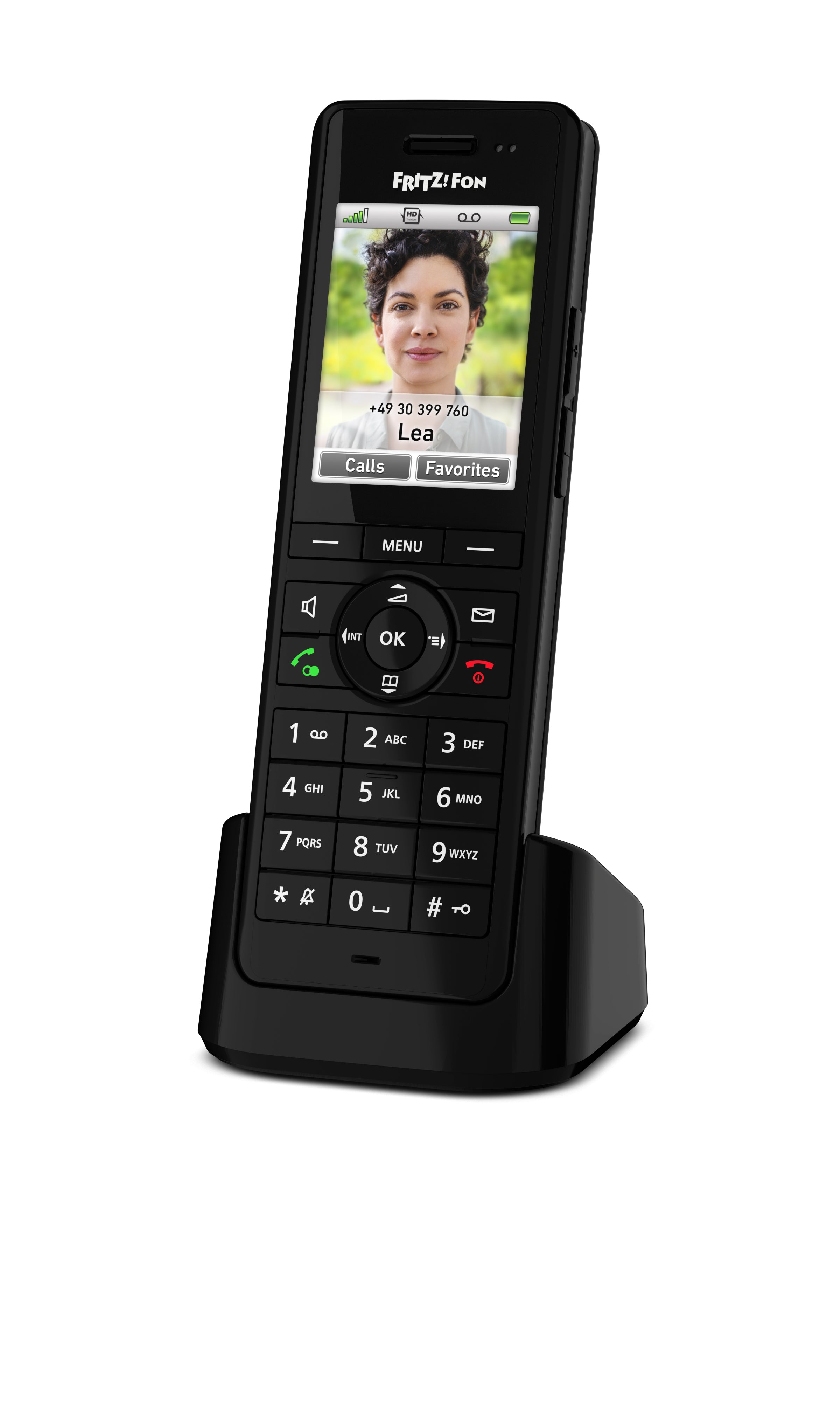Fon FRITZ! X6 INT Téléphone DECT Identification de l'appelant Noir